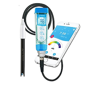 Apera Instruments PH60Z-WW Smart Handheld pH Meter Tester Kit with LabSen 335 ATC pH Electrode for Lab-Grade pH Measurement in Wastewater, Suspensions, Emulsions and Dirty Liquids