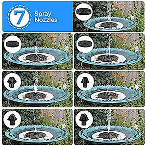 iYeHo Solar Powered Fountain Pump for Bird Bath,2021 Latest Upgraded Free Standing Solar Panel Water Pump for Garden Backyard Pond Pool Outdoor