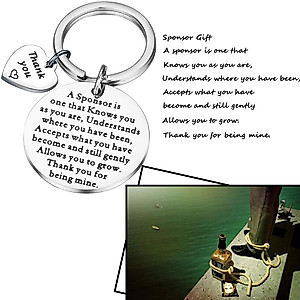 MAOFAED Sponsor Gift Sponsor Keychain Sponsor Appreciation Gift AA Sponsor Gift NA Addiction Recovery Gift