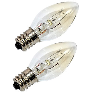 HQRP 2-Pack 15W 120V Light Bulbs E12 base compatible with Better Homes and Gardens Wax Warmers, Scentsy KE-15WLITE Replacement fits Night Light Plug-in Warmers