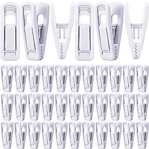 Jadive 80 Pcs Velvet Hangers Clips Strong Fingers Clips Bulk Non Slip Velvet Pants Hangers Clips Baby Hanger Clips Kids Flocked Velvet Clothes Pins for Baby Clothes, Thin Velvet Hangers (White)