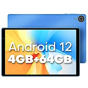 TECLAST Tablet 10 inch Android 12 Tablets, P25T 4GB RAM 64GB ROM 1TB Expand Android Tablet, Tableta with 1.8Ghz 4-core CPU, 2.4G+5G WiFi 6, 10.1'' IPS Screen, Dual Cameras, Bluetooth 5.0, Stereo, GMS