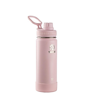 Takeya Actives Insulated Stainless Steel Water Bottle with Spout Lid Bundle (18 Ounce)