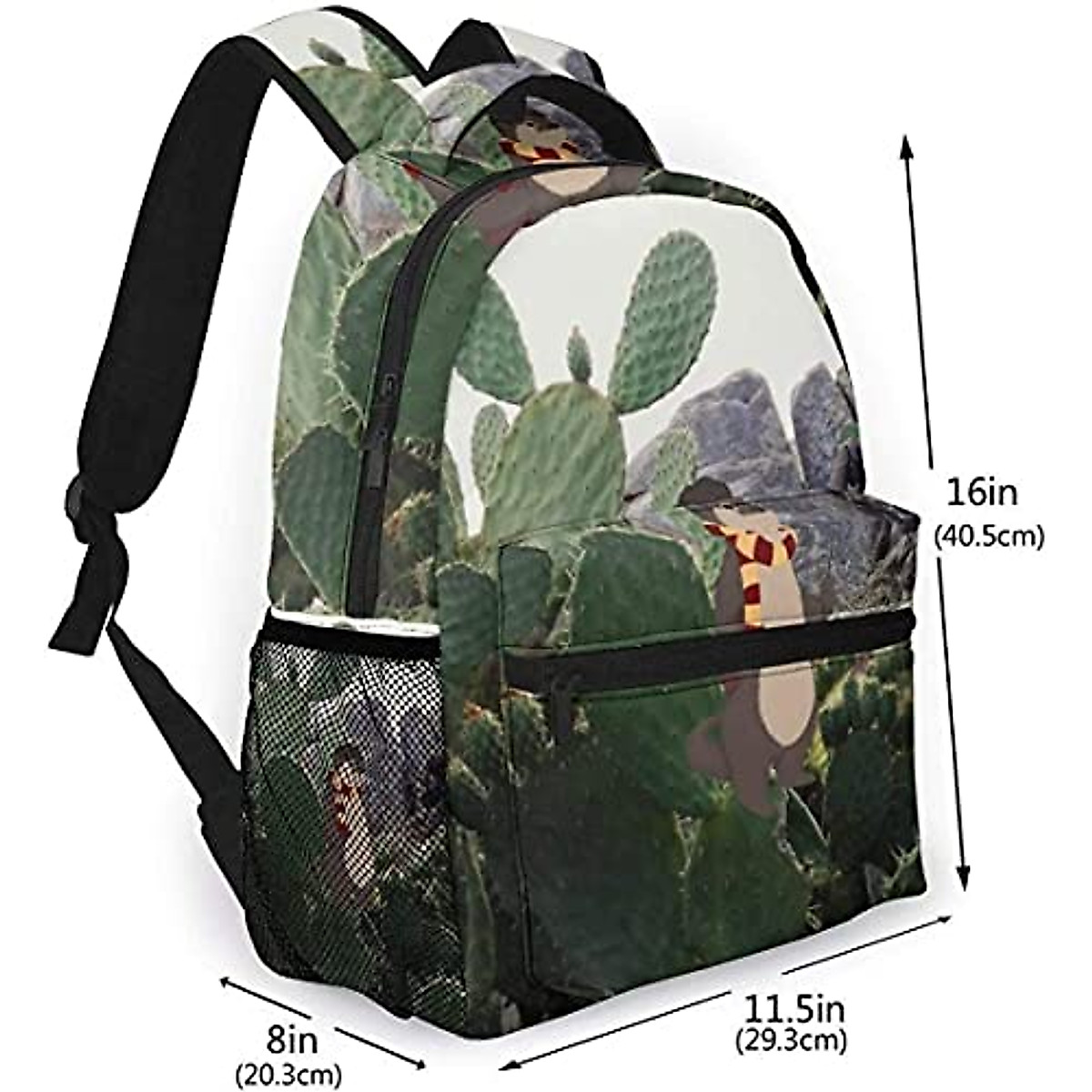 Prickly Pear Cactus Growing Against Sky Bookbag Lightweight Laptop Bag for College Travel Bags Backpack