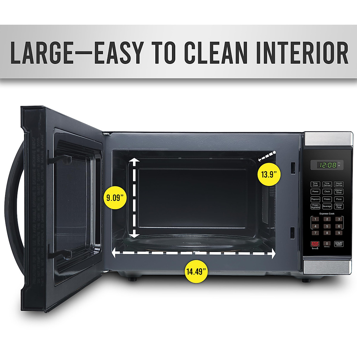 Farberware FMO11AHTBKM Countertop Microwave Oven, Black