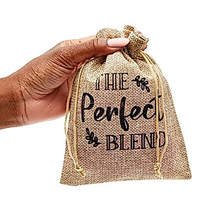30 Pack Small Burlap Bags with Drawstring for Wedding Favors, Jewelry, The Perfect Blend Gift Bag for Coffee (5x7 In)