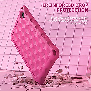 All-New Fire 7 Tablet Case 7" 12th Generation (2022 Release) Latest Model,Fire Tablet 7 Case for Kids,DiHines Kids Shock Proof Protective Tablets Cover Cover for Amazon Kindle Fire 7 Tablet,Pink