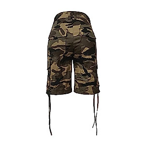 booty shorts for women sexy slutty butt lift Womens Bermuda 7" Shorts Camo Print Elastic Waist Pocketed Casual Shorts Summer Fashion Workout Cargo Shorts for Ladies Army Green 2XL