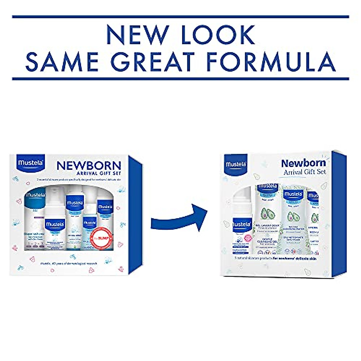 Mustela Newborn Arrival Gift Set - Baby Skincare & Bath Time Essentials - Natural & Plant Based - 5 Items Set