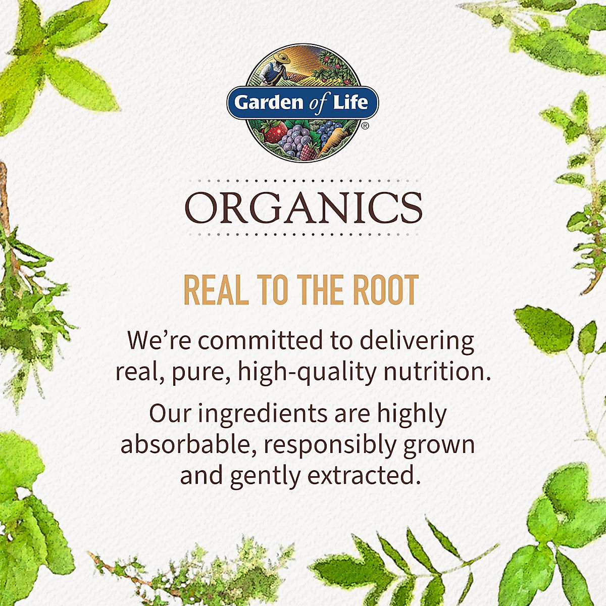 Garden of Life Organics Prenatal Vitamin: Folate for Energy & Healthy Fetal Development, Non-constipating Iron, Vitamin C, B6, B12, D3 – Organic, Non-GMO, Gluten-Free, Vegan, 30 Day Supply