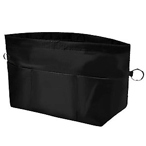 Vercord Purse Organizer Insert Bag Tote Handbags Pocketbook Inserts Organizers Zipper 11 Pockets Black Large