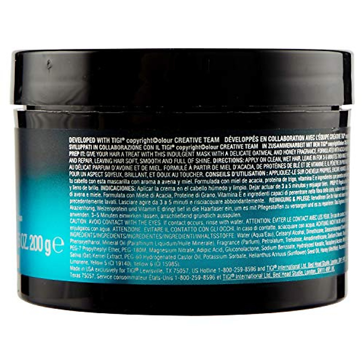 Tigi Catwalk Oatmeal and Honey Intense Nourishing Mask for Unisex, 7.05 Ounce