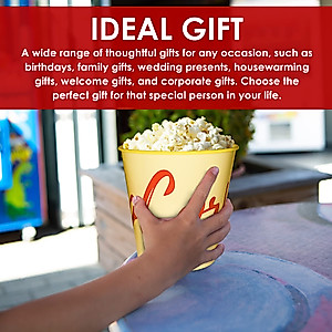 CORE3 INTL Popcorn Bowl Set (6) for Movie Theater Night - (BPA Free), Reusable Plastic Popcorn Containers, Washable in the Dishwasher Set of 6