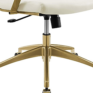 Modway Jive Gold Stainless Steel Executive Managerial Swivel Midback Office Chair