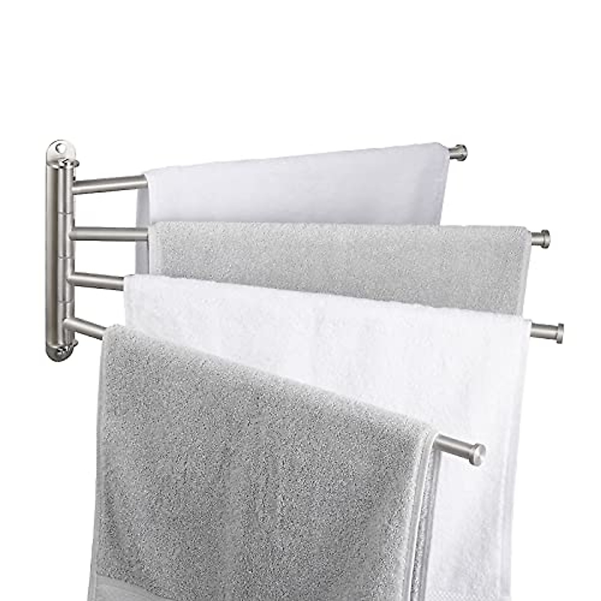 KES Swivel Towel Bar 19.5" 4-Arm Extra Long, Swing Out Towel Rack for Bathroom Wall, Hand Towel Holder for Multiple Towels, SUS304 Stainless Steel Brushed Finish, A2103S4L50-2