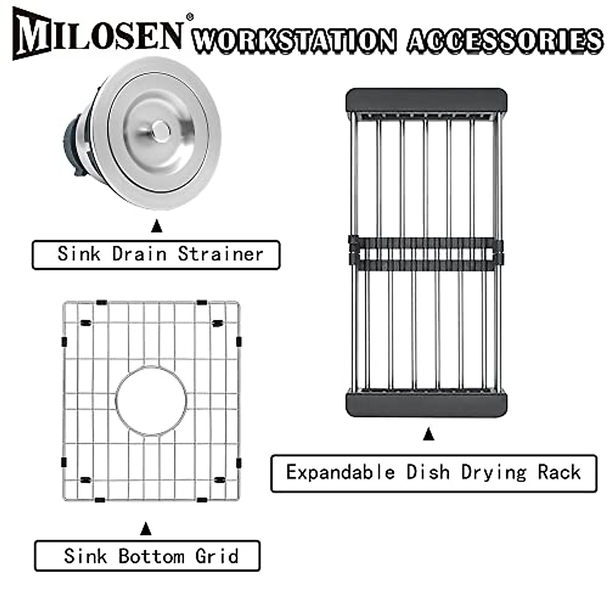 MILOSEN White Bar Sink,RV Kitchen Sink, Small Bar Sink 13 * 15 Inch, Undermount Bar sink, Wet Bar Prep Sink Single Bowl