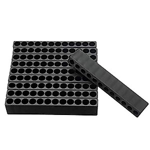 Toolcool 10pcs 12 Holes Hex Shank Screwdriver Bit Holder Plastic Screwdriver Head Storage Case