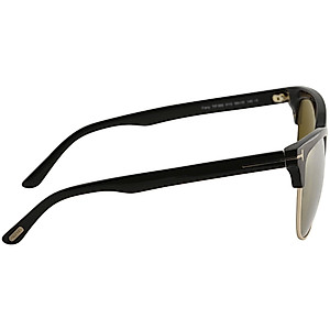 Tom Ford TF368 Fany Oval Sunglasses 59mm FT0368 (01G Black/Gold, Gold Mirrored)