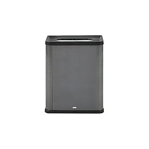Rubbermaid Commercial Products Elevate Container, Three-Sided Decorative Metal Trash Can or Cover, 23 Gallon Landfill, Pearl Dark Gray, Indoor for Hotel Lobbies/Apartment Buildings/Washroom
