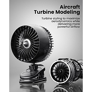 Koonie USB Clip on Fan, Strong Wind Ultra Quiet Small Desk Fan with Strong Clamp, More Than 360° Adjustable, 3 Speeds USB-C Corded Powered, Mini Personal Fan for Home Office Desktop Black