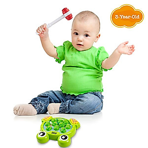 Boxgear Whack a Frog Game Pounding Toy for Kids with 2 Small Toy Hammers - Educational Toy for Toddler Game - Preschool Learning Toy for 3-Year-Old Boys/Girls and Up