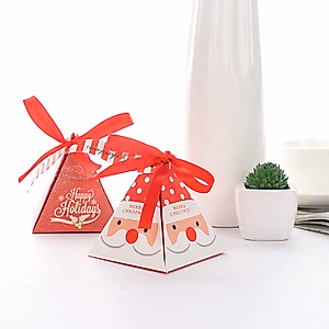Alapaste Gift Boxes Set of 30 Decorative Candy Boxes,Cookies, Goodies Christmas Candy Bags Santa Claus Reindeer Xmas Tree Gift Box Present Packaging for Festival Holiday New Year (Santa Claus)