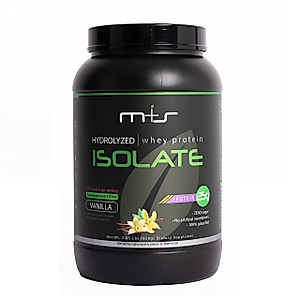 M+S Hydrolyzed Whey Protein Isolate, 2.05 Lb – Grass Fed Protein Powder, Gluten Free, Fast Absorbing, Easy Digesting, Stevia Sweetened (Vanilla)