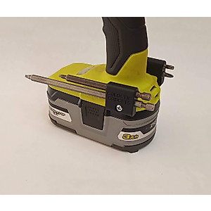 Side Mounted MAGNETIC Bit Holder for Makita 18V, Ryobi 18V, Ridgid or Bosch - Drills, Drivers, Impacts (Black) - Galactic Gadgets