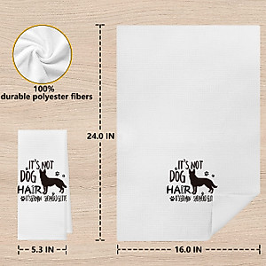 It's Not Dog Hair It's German Shepherd Glitter Absorbent Kitchen Towels And Dishcloths 16×24 Inches Set Of 2,Dog Silhouette Hand Towel Dish Towel Tea Towel For Kitchen Bathroom Decor,Dog Lovers Gifts