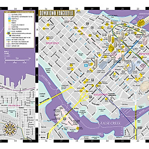 Streetwise Vancouver Map - Laminated City Center Street Map of Vancouver, Canada