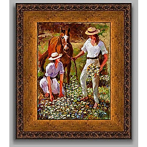 (SOLD) Sisters - female figures by internationally renown painter Yary Dluhos