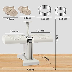 Dumpling Maker, Household Double Head Automatic Dumpling Maker Mould With 2*mini Dumpling Maker/2* Dough Cutter, Kitchen Gadget for Empanada, Pierogi, Pastelitos, Calzone, Turnovers