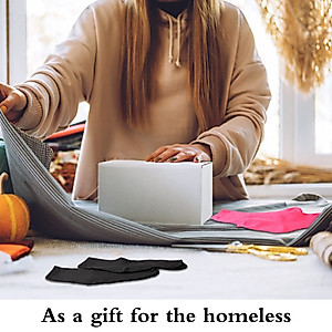 Tarpop 48 Pairs Bulk Socks for Homeless Unisex Moisture Wicking Socks Casual Crew Socks Sports Homeless Supplies Lightweight Ankle Socks for Women Men