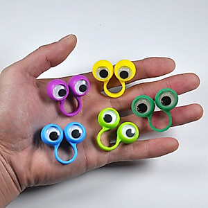 PPXMEEUDC Eye Finger Puppets Googly Eye Finger Puppets Wiggly Eyeball Finger Puppet Rings Eye Finger Toy Kids Party Favor A Pack of 32