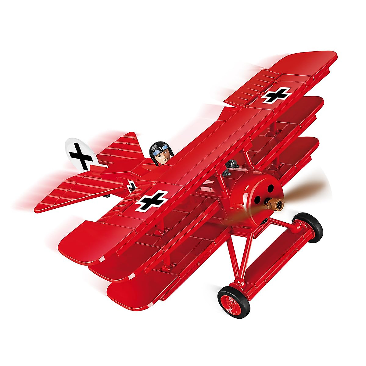 COBI Historical Collection: The Great War Fokker DR.1 Red Baron Plane,7+ years,178 pcs