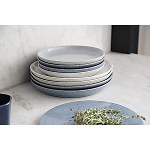 Denby Studio Blue 4 Piece Small Plate Set, 17.5 centimeters