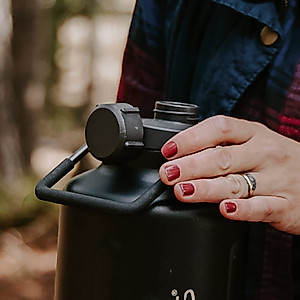 TrailKeg Mod-Lid - Fits TrailKeg bottles, Yeti Ramblers - Solid Metal Handle and Cap Keep