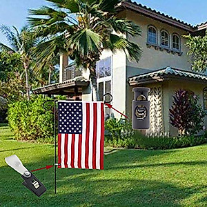 Huouo 30 Pack Garden Flag Stoppers and Anti-Wind Clips, Spring Stops Accessories for Garden Yard Flag Poles Stands