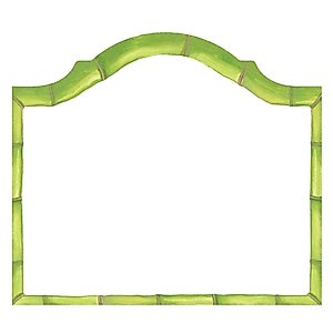 Caspari Bamboo Arch Die-Cut Place Cards, 24 Count