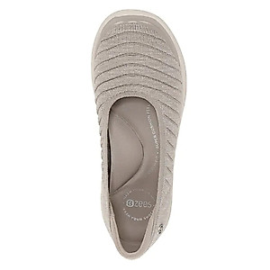 BZees Women's Legato Slip-On Flat Ballet, Taupe, 9