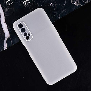 Shantime Oppo Realme 7 Case, Scratch Resistant Soft TPU Back Cover Shockproof Silicone Gel Rubber Bumper Anti-Fingerprints Full-Body Protective Case Cover for Oppo Realme 7 RMX2155 (White)
