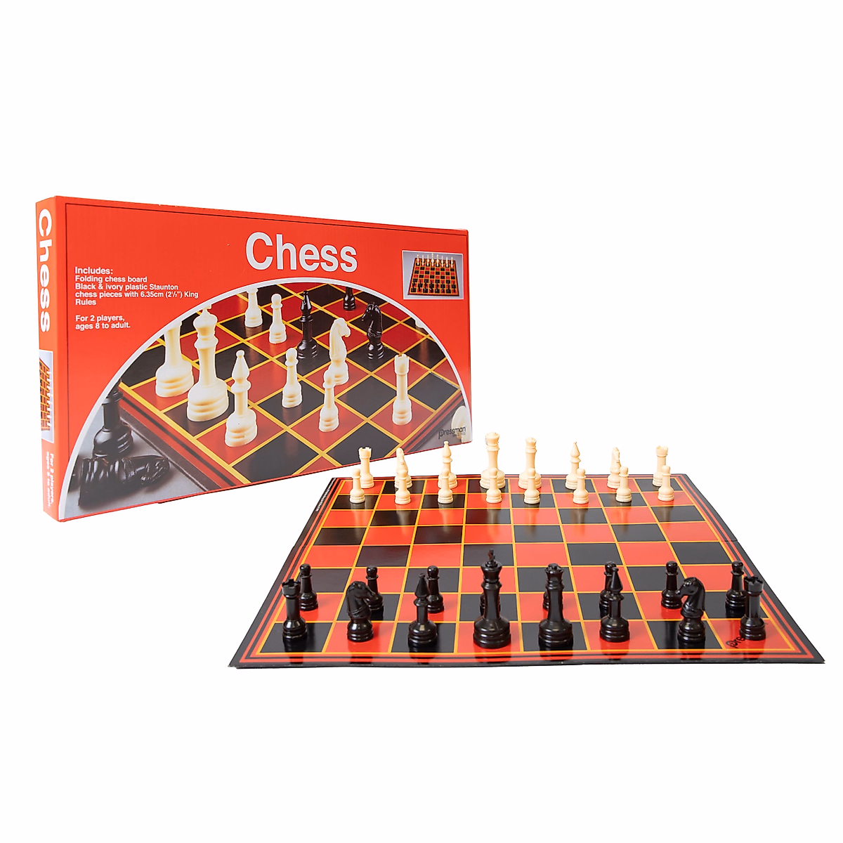 Pressman Chess - with Folding Board and Full Size Chess Pieces