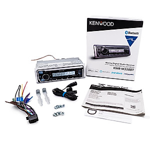Kenwood KMR-M328BT Marine Digital Media Receiver with Alexa and Built in Bluetooth (Does NOT Play Cd's)