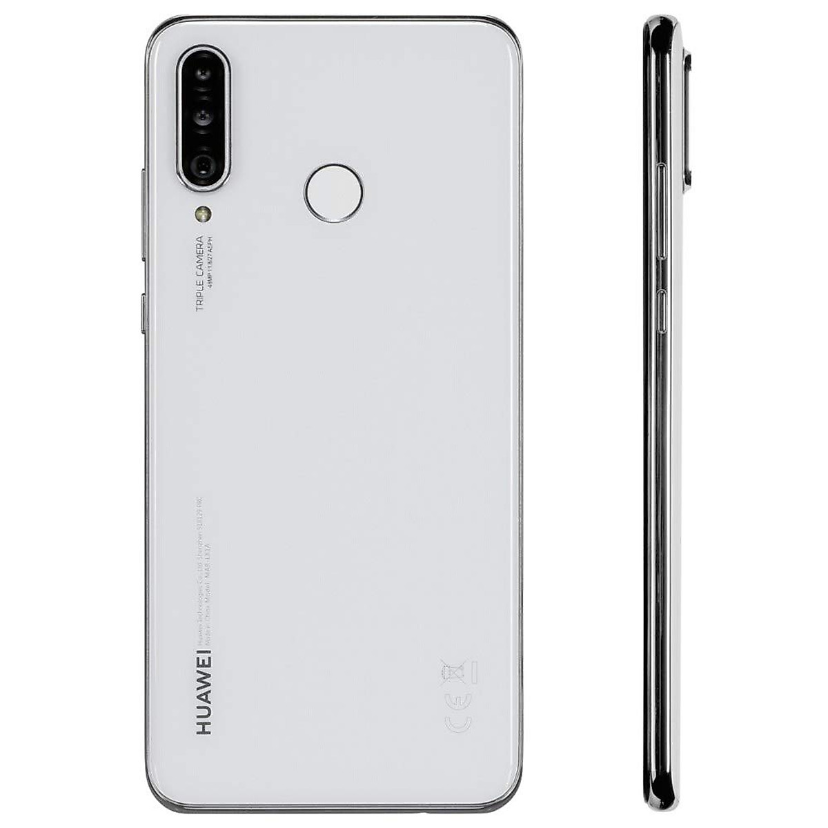 HUAWEI P30 Lite Dual-SIM 128GB ROM + 4GB RAM (GSM Only | No CDMA) Factory Unlocked 4G/LTE Smartphone (Pearl White) - International Version