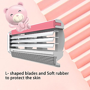 Domon Dolly Razors for Women, Premium Womens Razor for Shaving 6 Refills 3 Blades, Razor Blades with Vitamin E and Aloe Vera Lubricating Strip, Choco Teddy