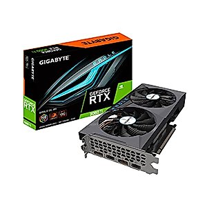 Gigabyte GeForce RTX 3060 Ti Eagle OC 8G (REV2.0) Graphics Card, 2X WINDFORCE Fans, LHR, 8GB 256-bit GDDR6, GV-N306TEAGLE OC-8GD REV2.0 Video Card