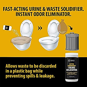 Portable Toilet Chemicals. Super Absorbent Urine Absorber Powder. Porta Gel Portable Clean Waste Chemicals. Deodorizer and Go Anywhere Bio Gel Gelling Agent for Portable Waste and Pet Loo.