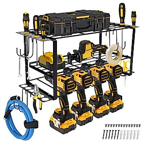 Alta Verde Power Tool Organizer - Use as Garage Organization and Tool Organizers and Storage - Garage Tool Storage and Tool Storage Organizer - Drill Storage and Power Tool Holder Tools Organizer