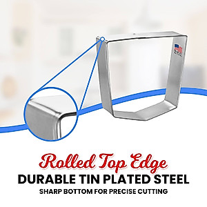 Foose Back Pocket Cookie Cutter 3.75 Inch –Tin Plated Steel Cookie Cutters – Back Pocket Cookie Mold