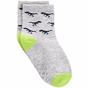 Simple Joys by Carter's Baby 12-Pack Socks, Multicolor/Dinosaur/Stripe, 2-3T